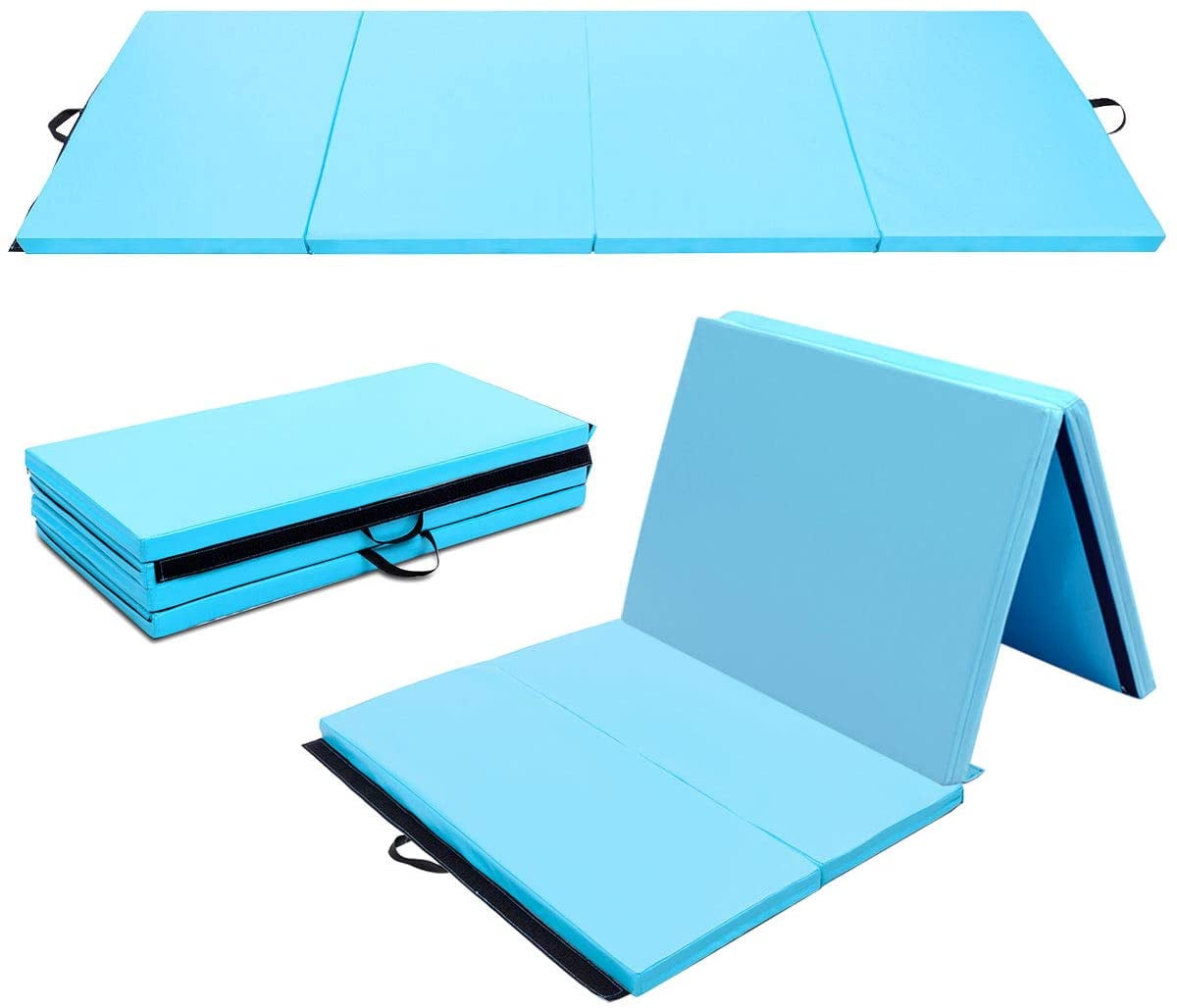 INDSUMOT 4'x8' Gymnastics Mat, 2" Thick Folding Tumbling Mat with ...