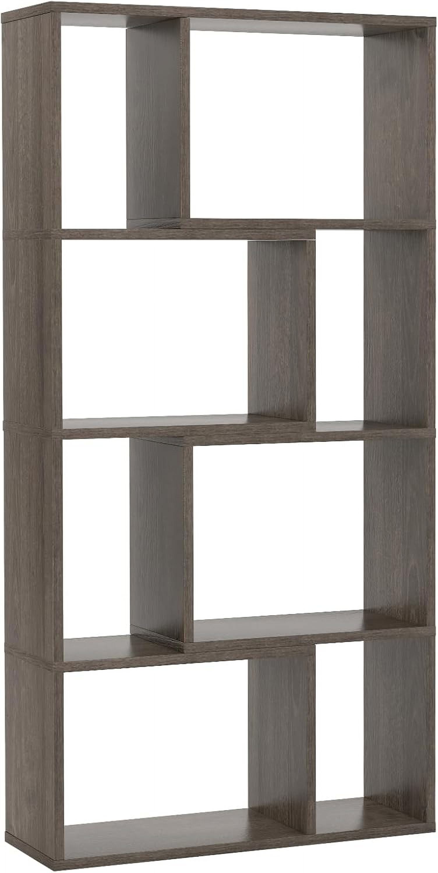 INDSUMOT 5 Tier Geometric Bookshelf, 48”H Freestanding 8-Cube Open ...