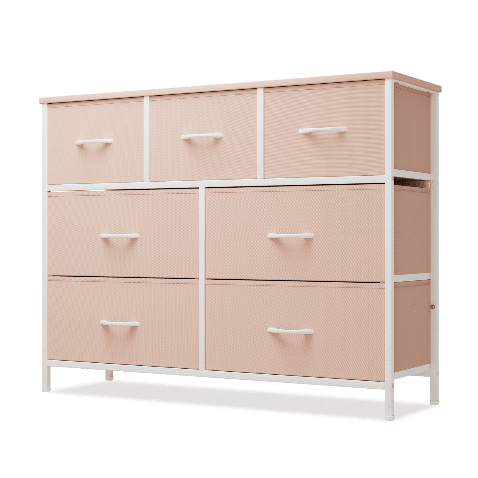 INDSUMOT 7 Drawers Dresser Fabric Chest of Drawers Bedroom Storage ...
