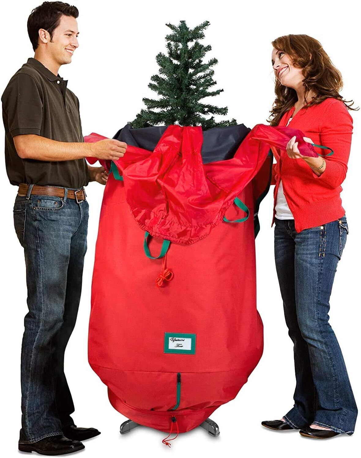 INDSUMOT Christmas Tree Storage Bag 6FT 7.5 FT Upright Heavy Duty with ...