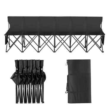 Sweat Pro Bench - 6 Seat Folding Sports Team Bench - Blue - Walmart.com