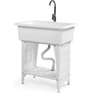 Ktaxon Freestanding Utility Sink Laundry Tub, with Stainless Steel ...