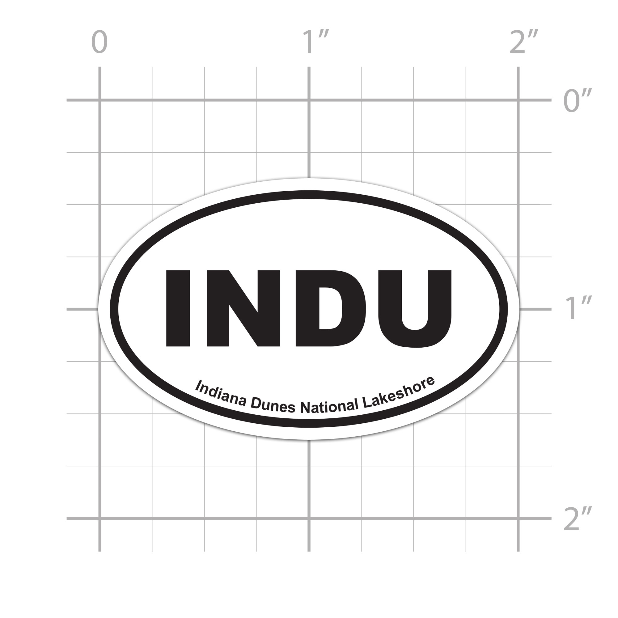 INDU Indiana Dunes National Lakeshore Sticker for water bottle phone ...