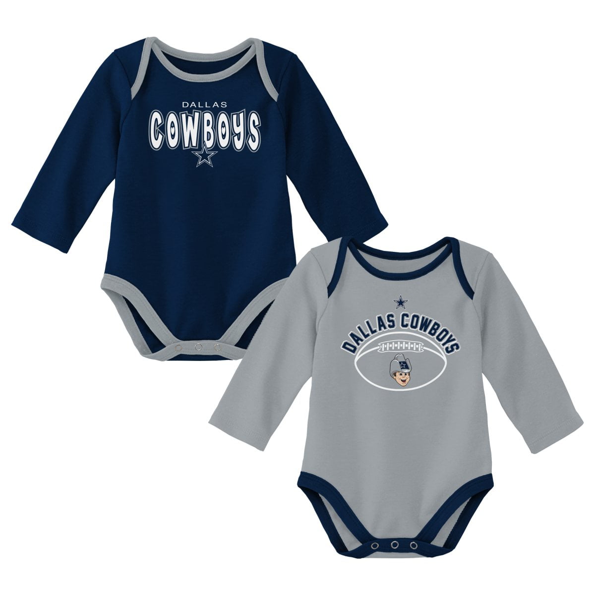 NFL Dallas Cowboys Infant 2 Pack Long Sleeve Onesie - Walmart.com