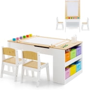 GDLF Kids Art and Craft Drawing Coloring Table Set with Chairs, Large ...