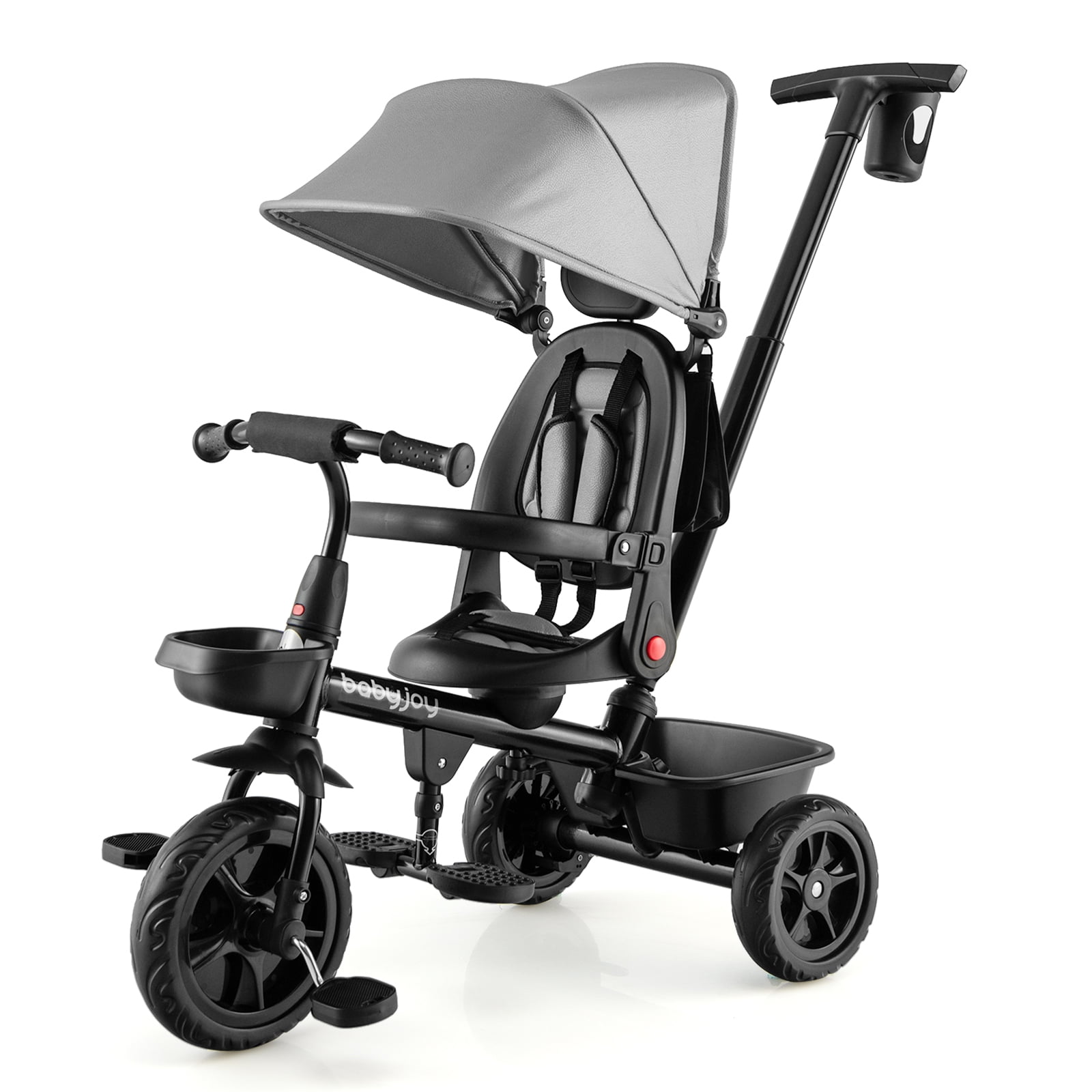 Infans 4-in-1 Toddler Tricycle Reversible Baby Trike W/ Height ...