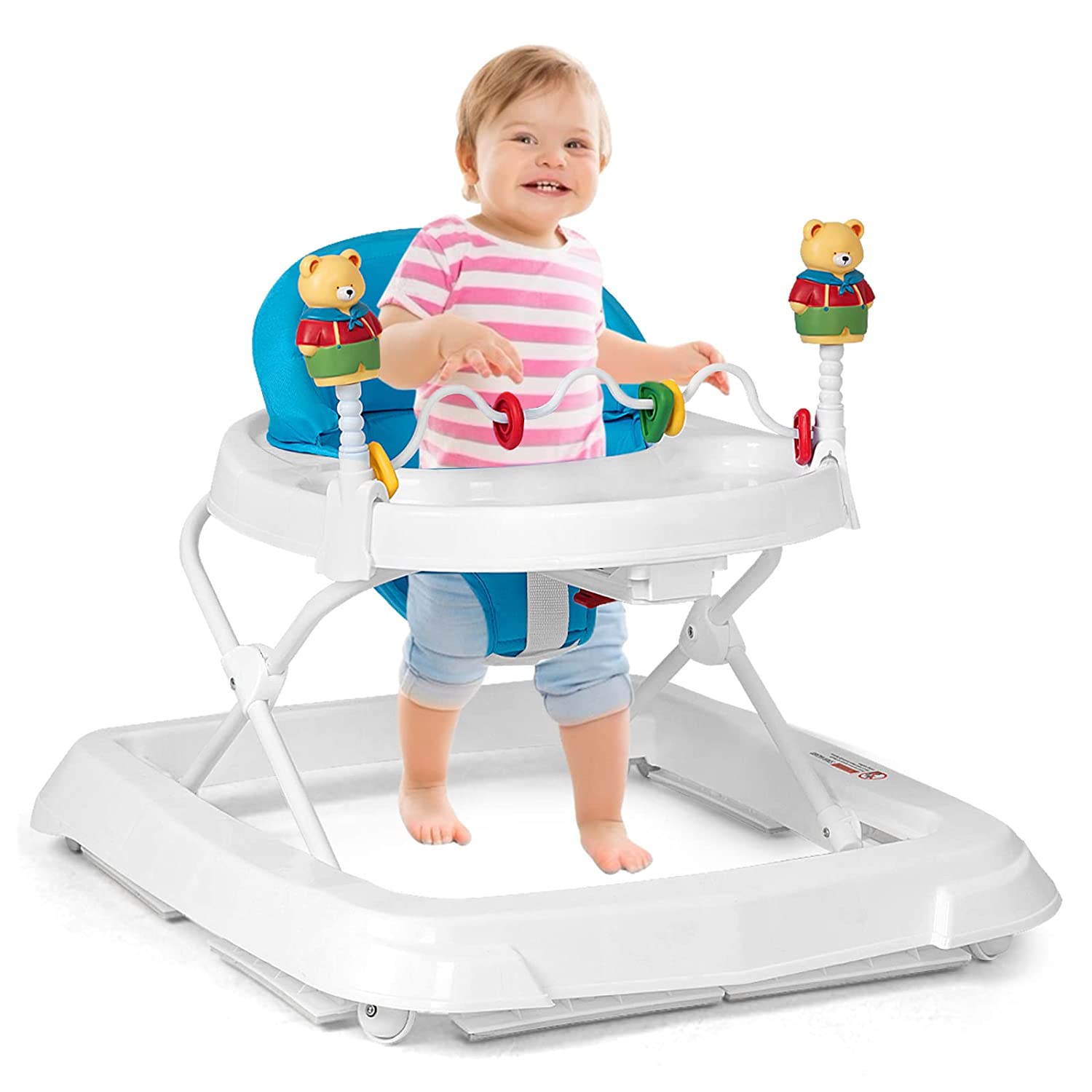 INFANS Foldable Baby Walker, Toddler Activity Walker Helper with ...