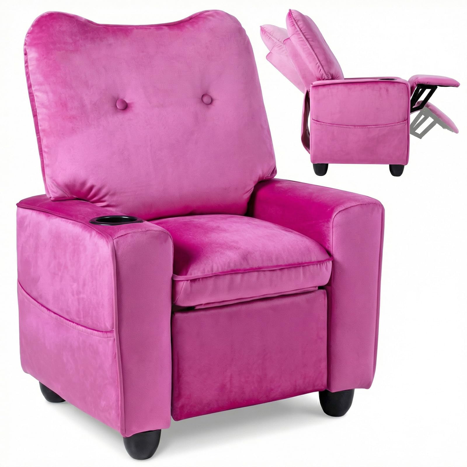 INFANS Kids Recliner, Toddler Lounge Chair with Adjustable Backrest ...
