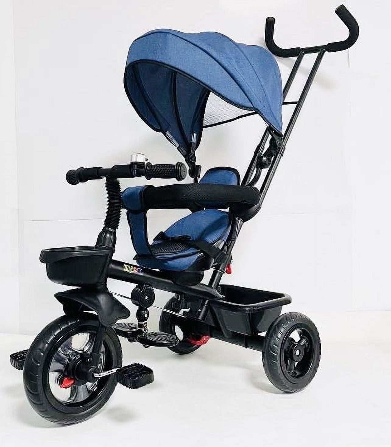 INFANS Kids Tricycle, 4 in 1 Stroll Trike with Adjustable Push Handle ...