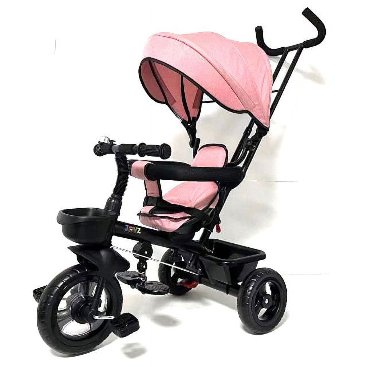 INFANS Kids Tricycle, 4 in 1 Stroll Trike with Adjustable Push Handle ...