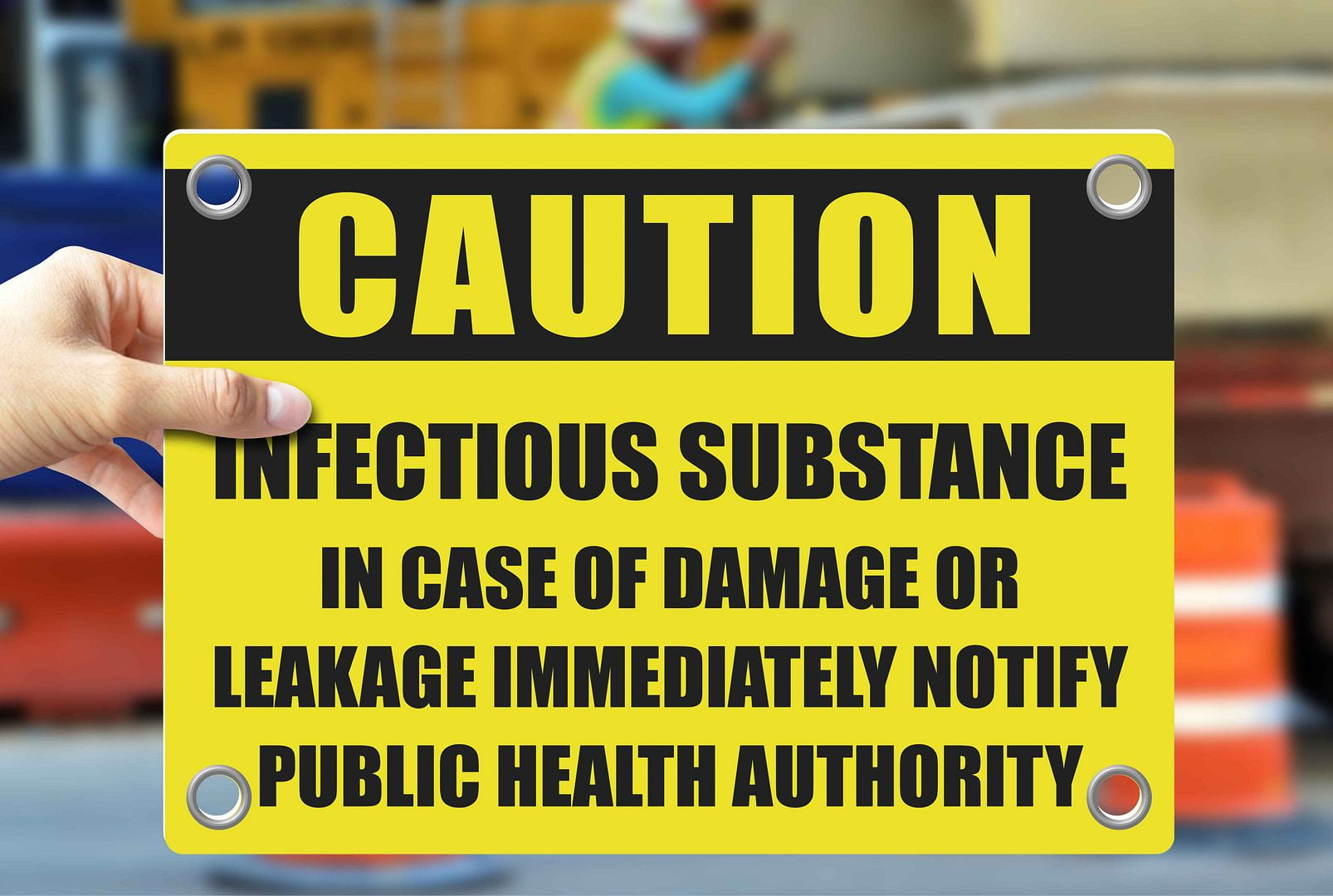 INFECTIOUS SUBSTANCE IN CASE OF DAMAGE OR LEAKAGE IMMEDIATELY NOTIFY ...