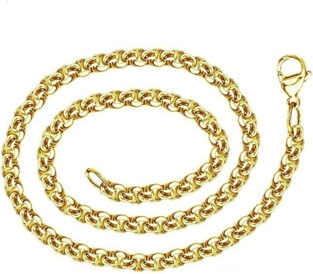 INFINIQUE CREATIONS 18k Gold Plated Stainless Steel Round Box Chain ...