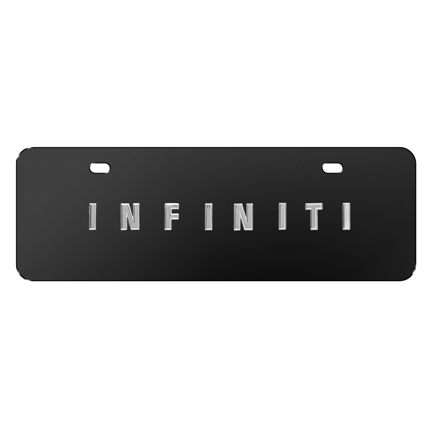INFINITI 3D Name European Look Half-Size Black Stainless Steel License ...