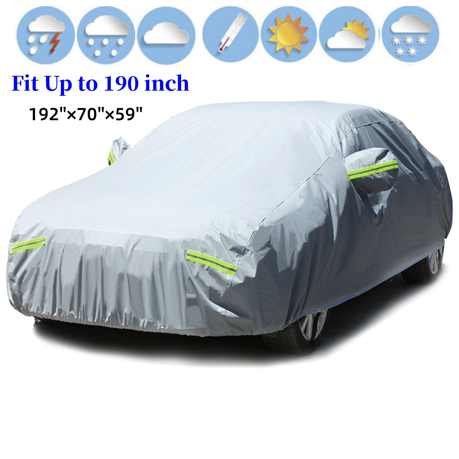 INFISU Universal Car Cover,UV Protection Waterproof Full Car Covers -Up ...