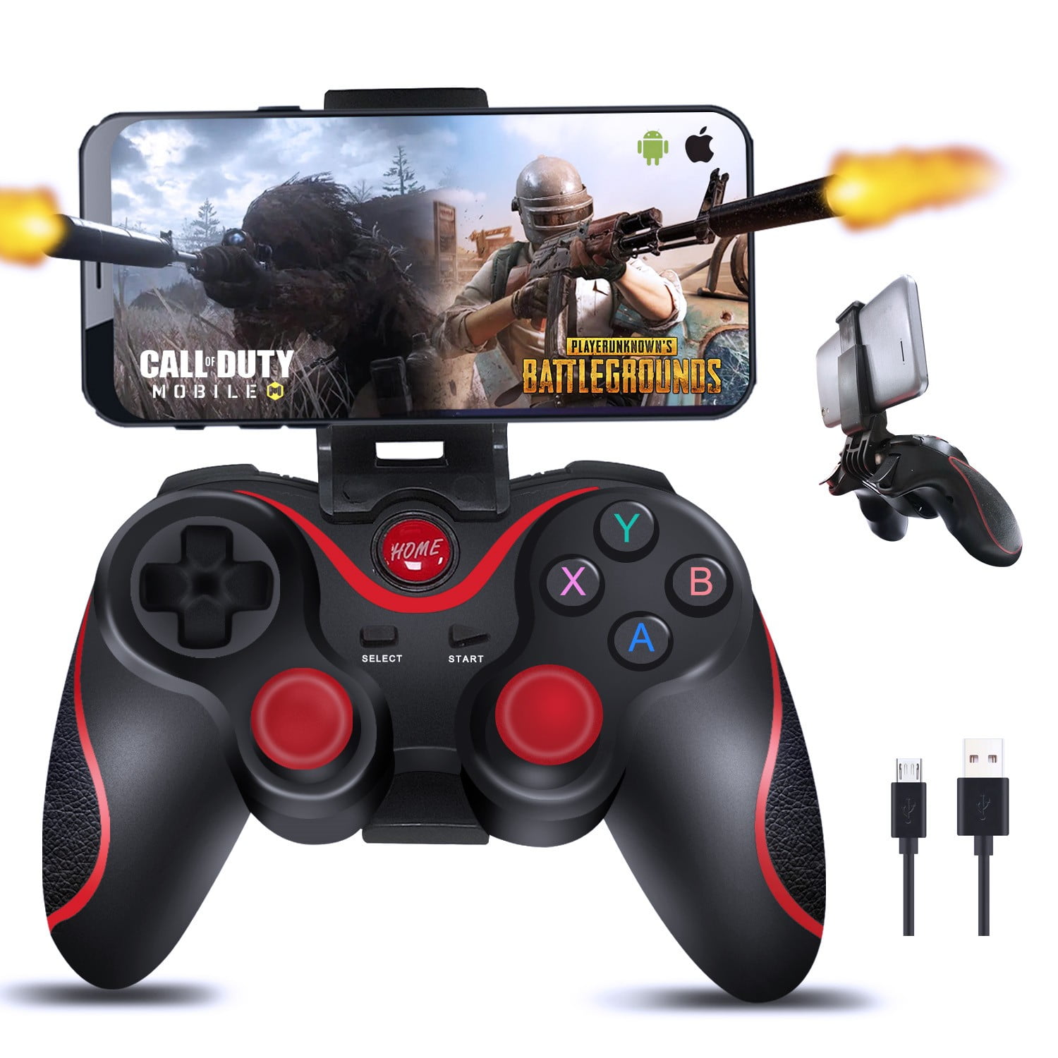INFISU Wireless Gamepad for Android/iOS, Bluetooth with Key Mapping, Perfect for COD, PUBG ...