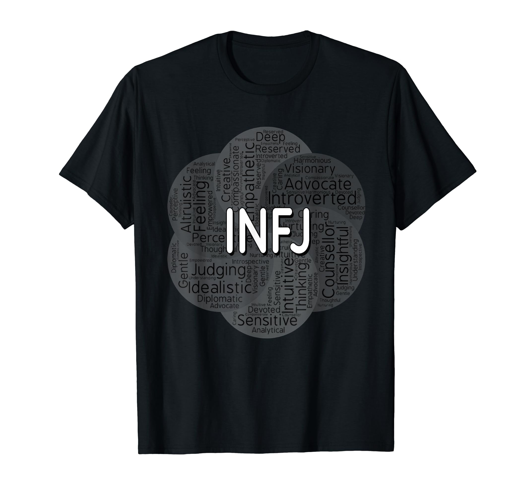 INFJ Pride - INFJ Word Art Flower T-Shirt - Walmart.com