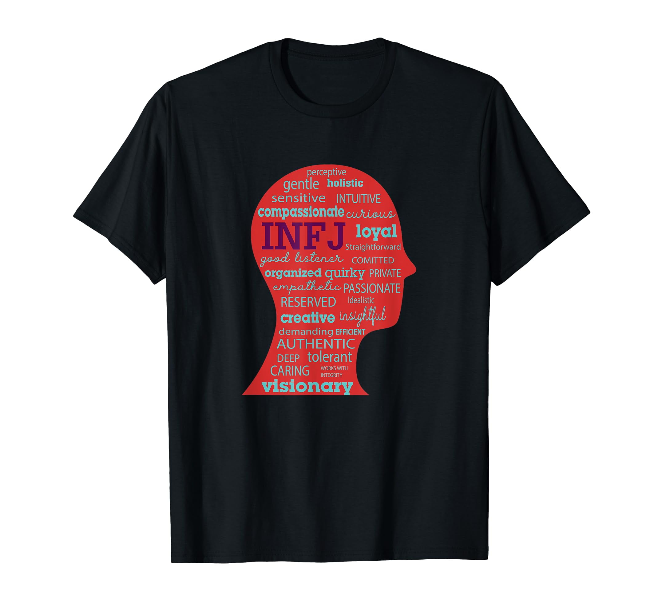 INFJ Shirt The Advocate Personality Logo Head Traits T-Shirt - Walmart.com