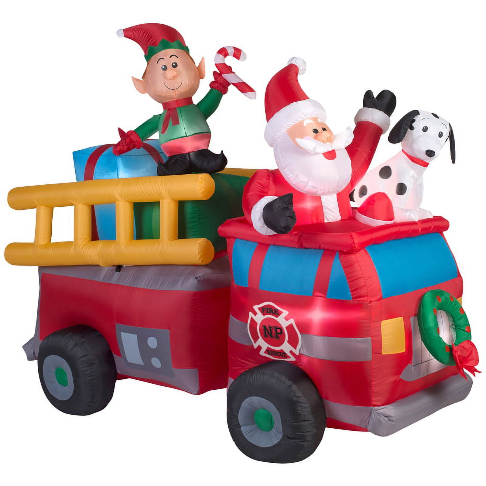 INFLATABL SANTA/FIRE TRK - Walmart.com