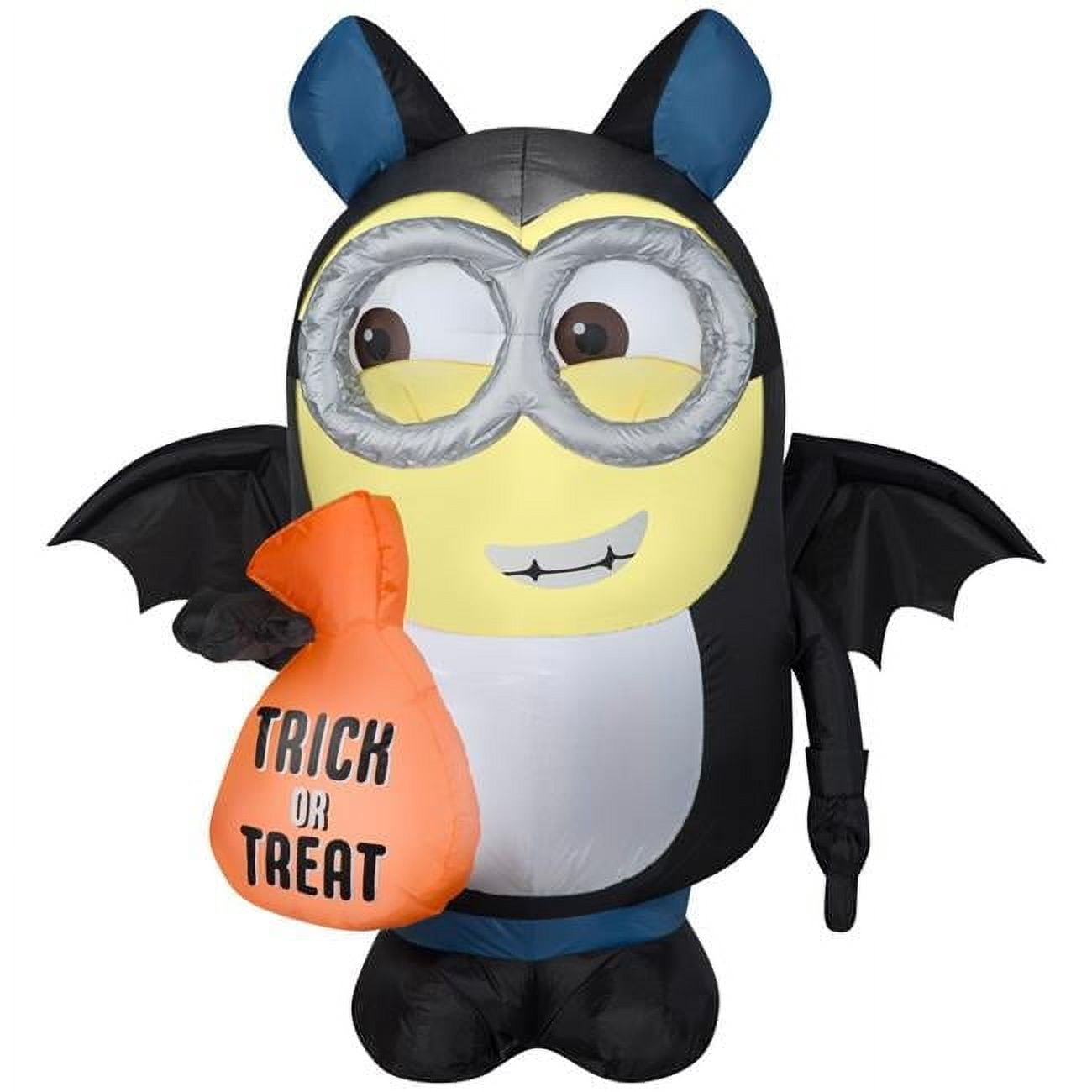 Gemmy LED Prelit Halloween Inflatable Outdoor Minions Dave in Bat ...