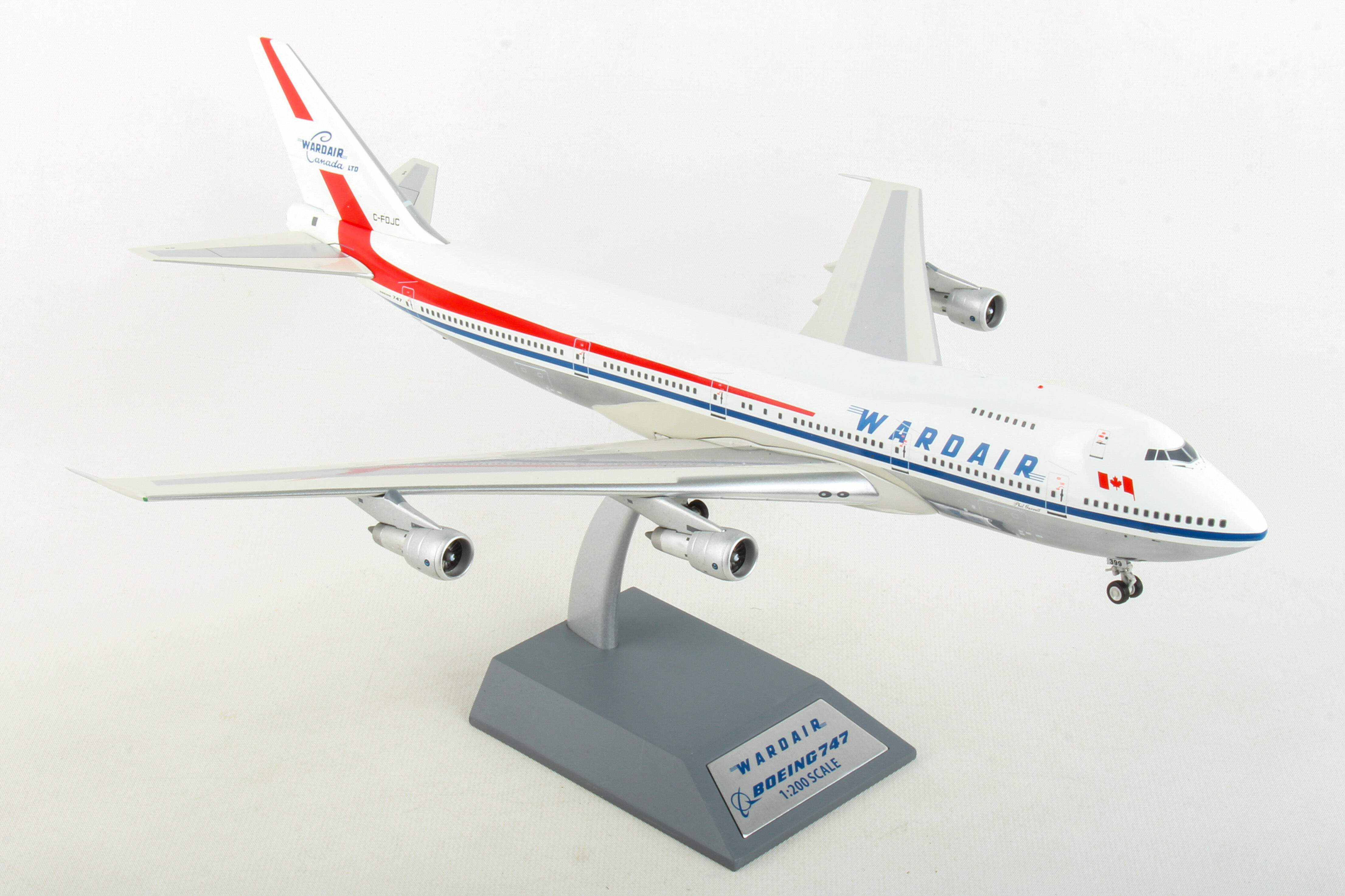 INFLIGHT200 WARDAIR 747-100 1/200 REG#C-FDJC W/STAND (**) - Walmart.com