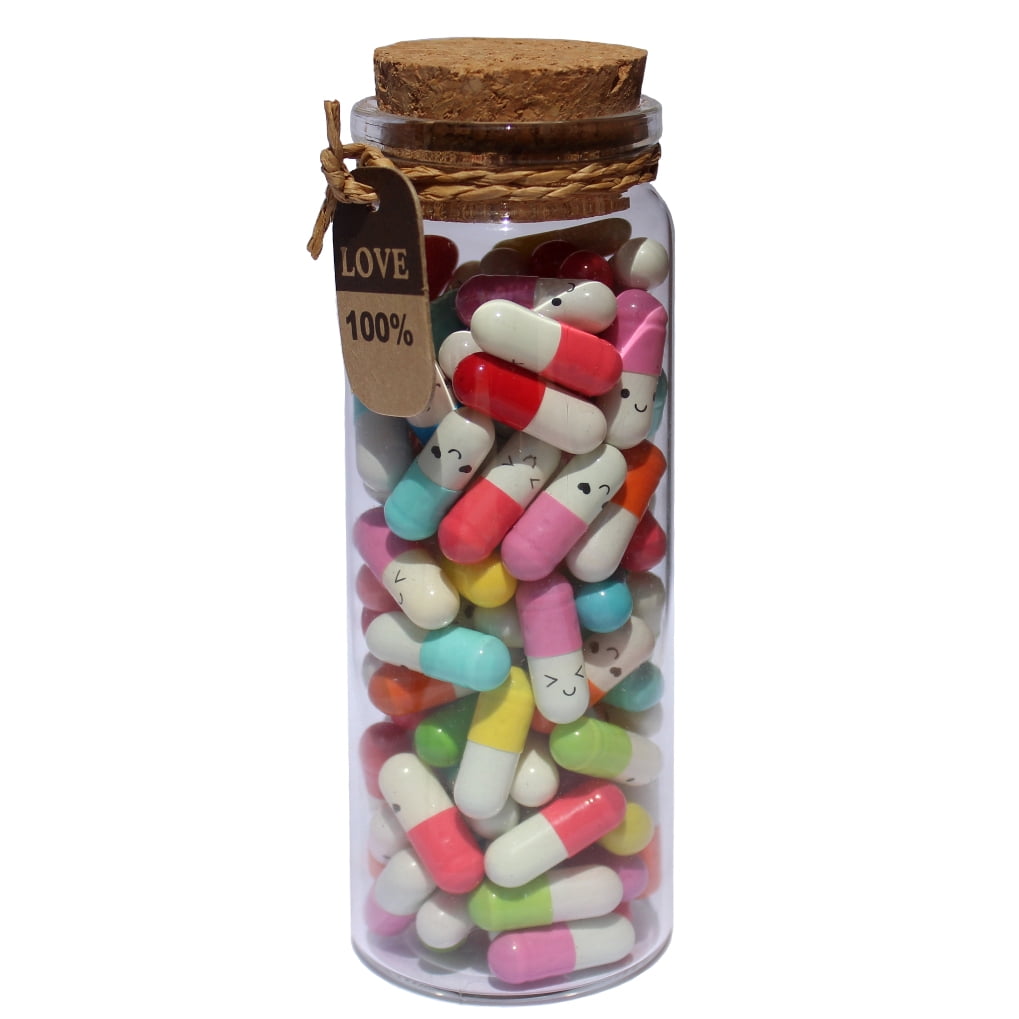 INFMETRY Colorful Capsule Letters Message in a Bottle (Mixed Color ...