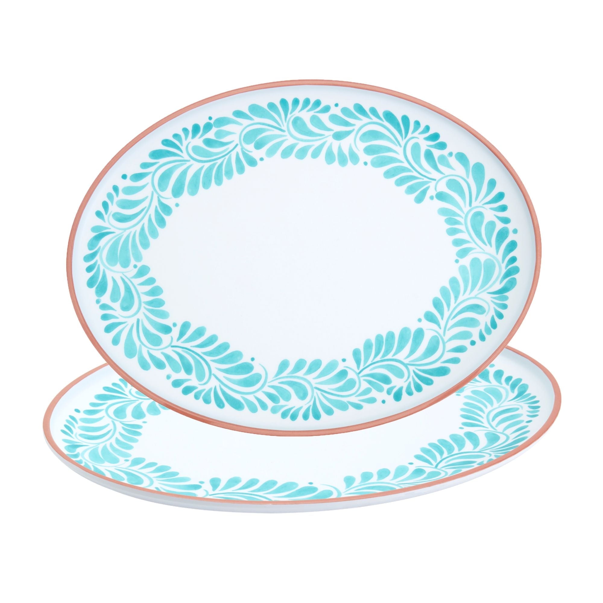 INFUSE 2 Piece Lebrillo Pattern Melamine Serving Platters Trays Set for ...