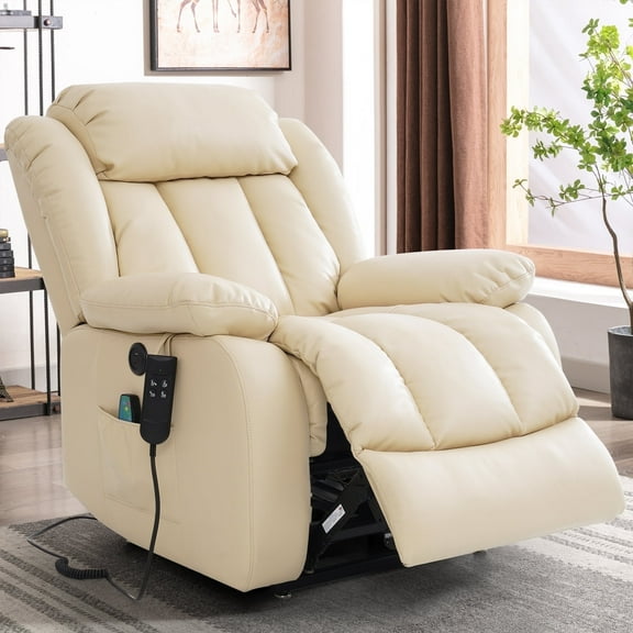 Power Lift Recliner Chair - Dual Motor Massage Recliner for Elderly ...