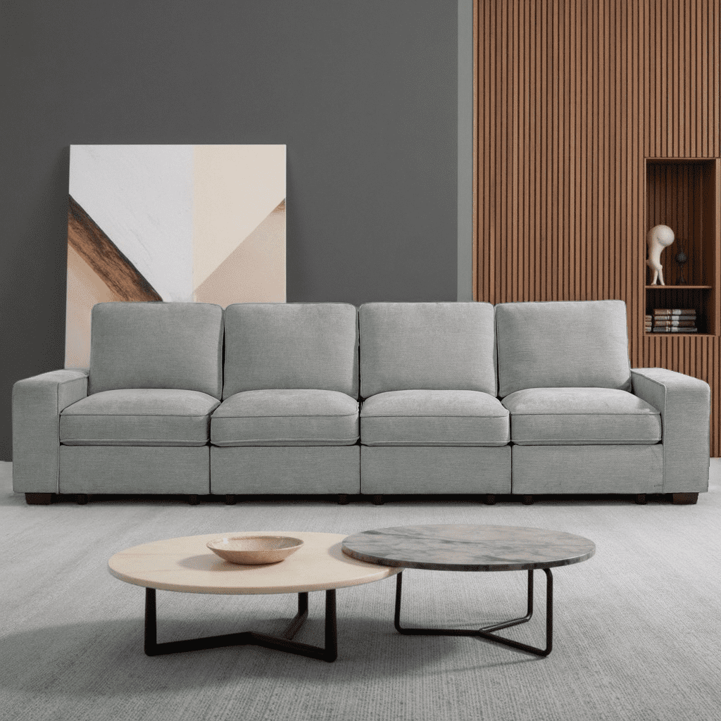 INGALIK 73"-128" Modern Modular Sofa with Seats Storage, Oversized 4 ...
