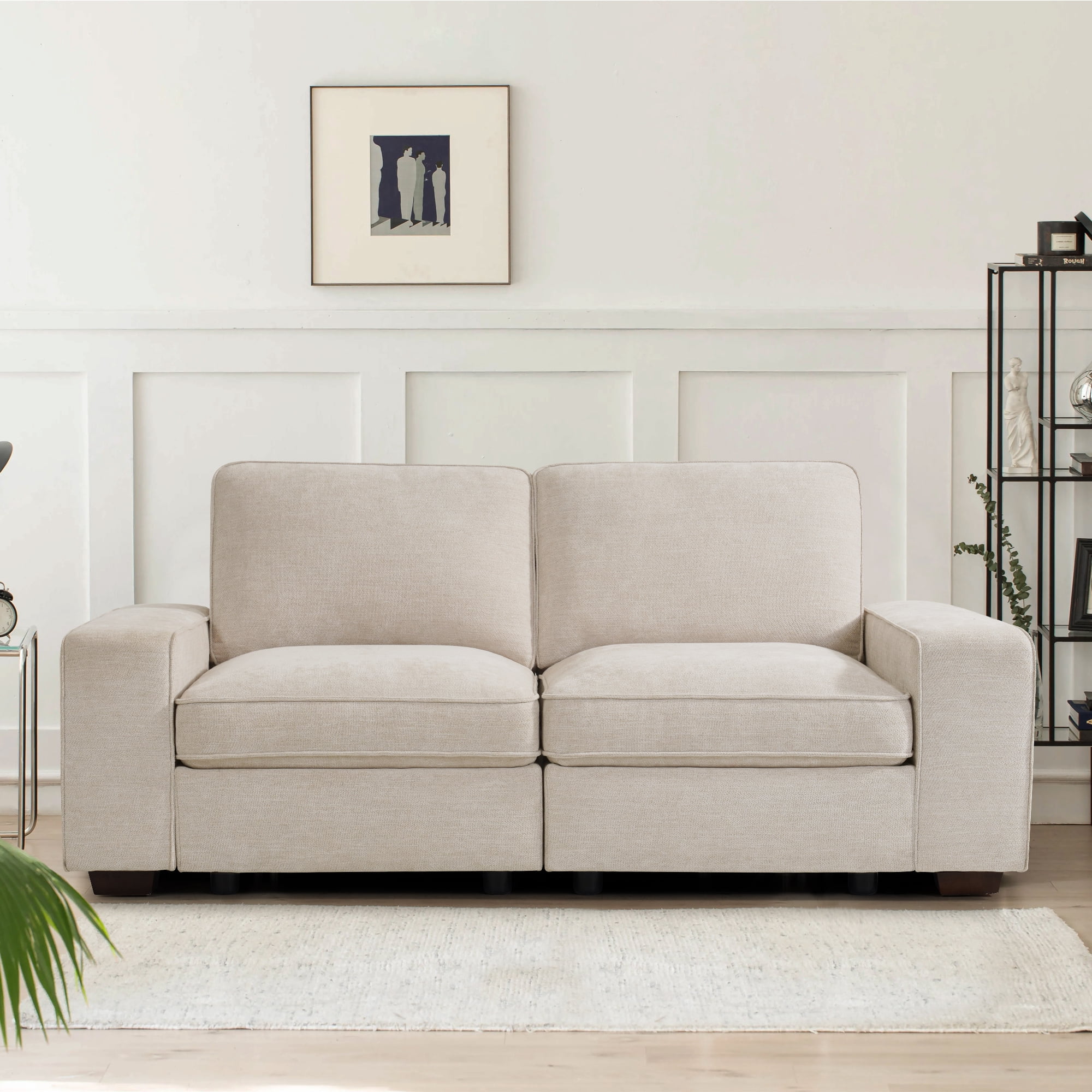 INGALIK 73" Modern Modular Couch Sofa with Seats Storage, 2-Seater ...