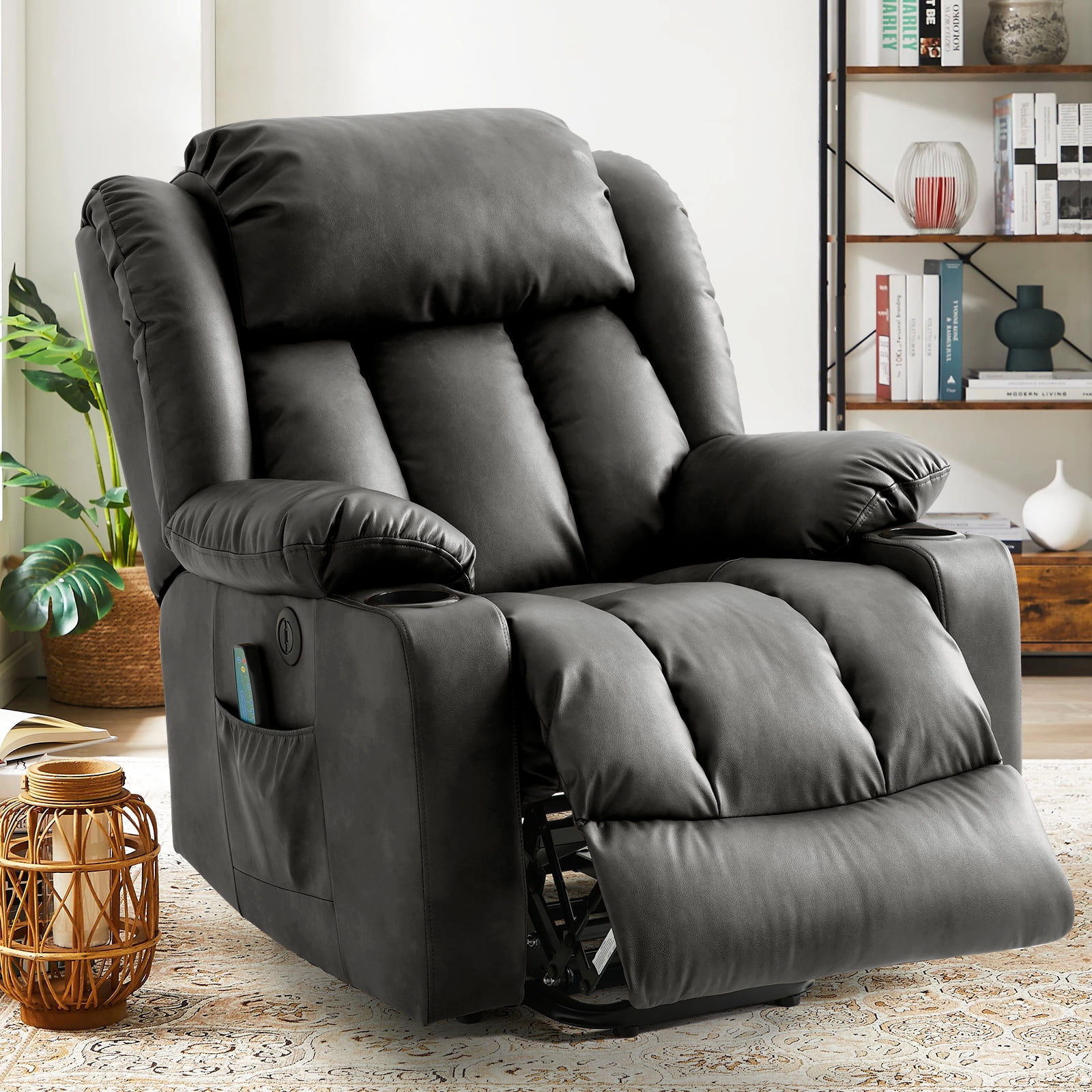 INGALIK Large Power Lift Recliner Chair with Heating and Massage ...