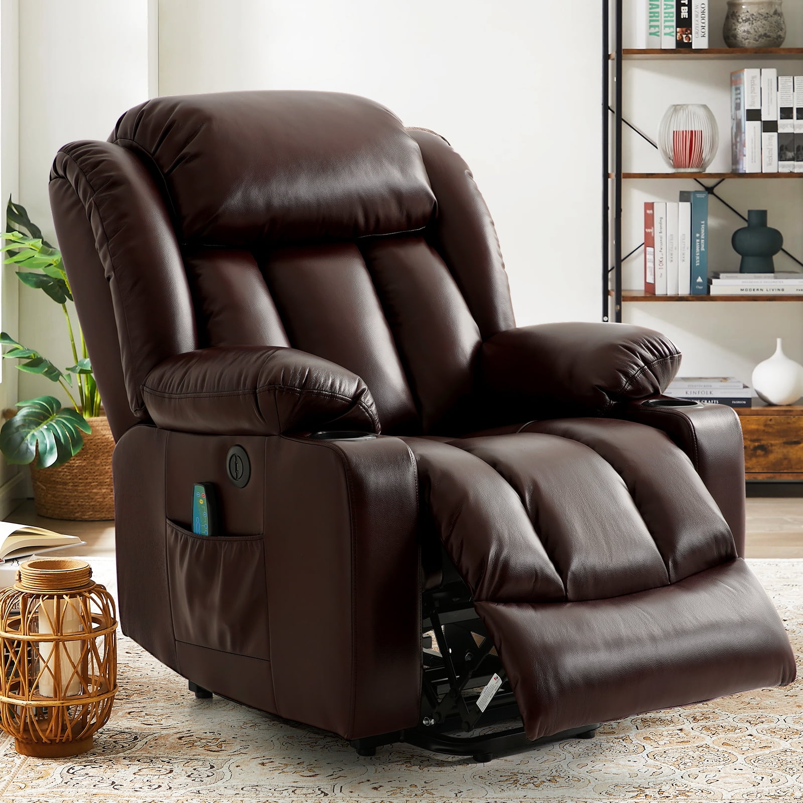 INGALIK Large Power Lift Recliner Chair with Heating and Massage ...