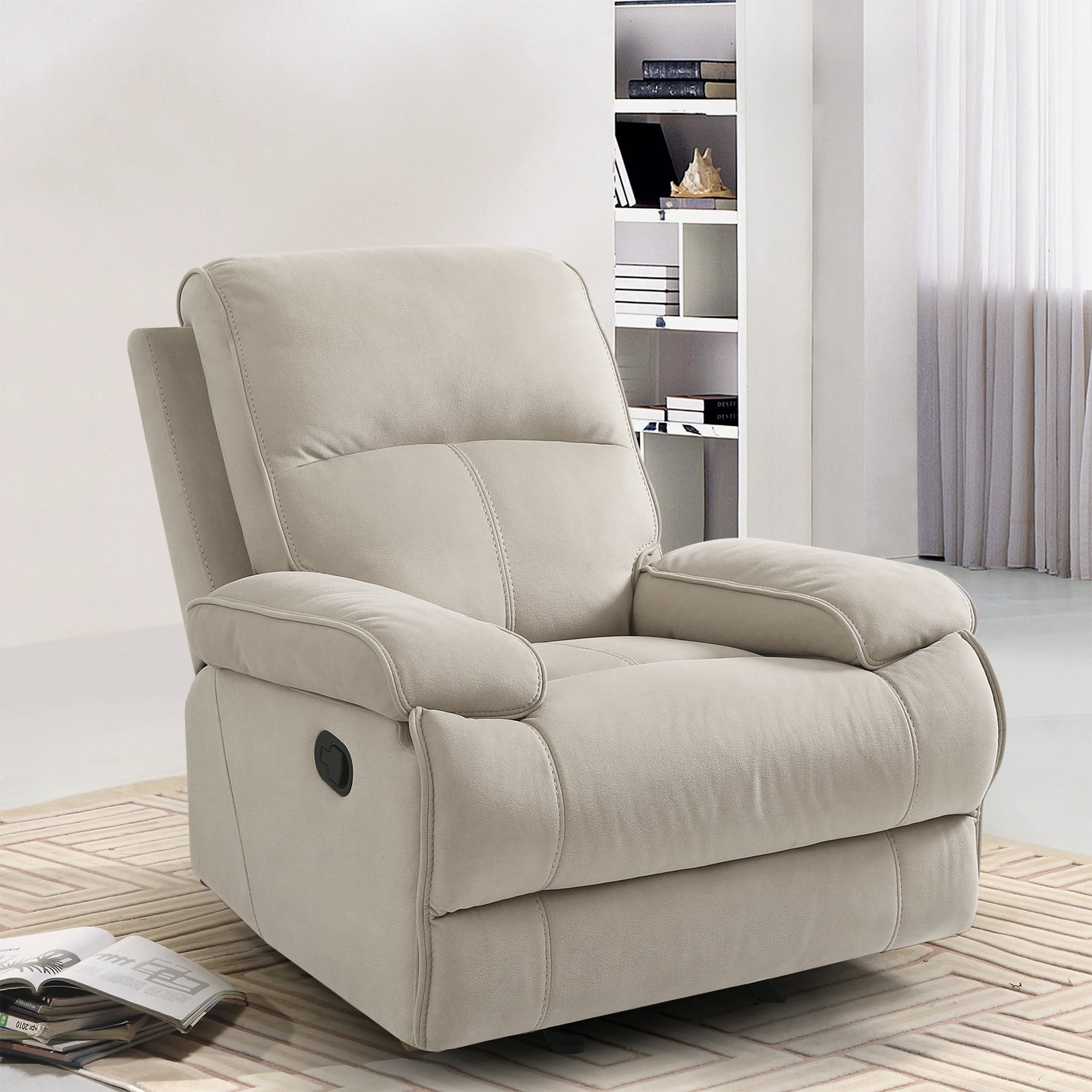 INGALIK Oversized Rocker Recliner Chair for Adults, Ergonomic Recliner ...