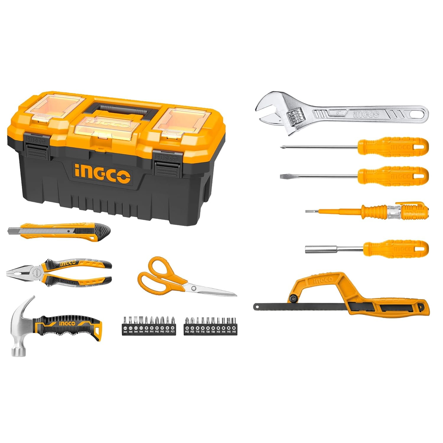 INGCO 32 Pcs Hand Tools Set General Household Tool Set Hand Tool Kit ...