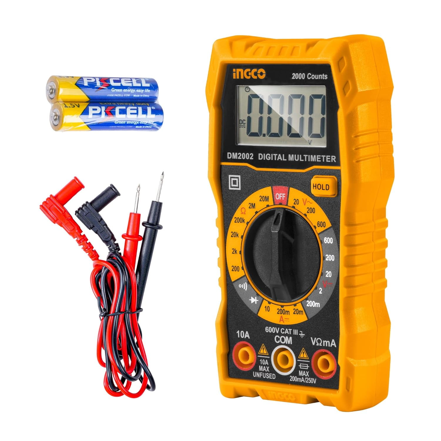 INGCO Digital multimeter 2000 Counts Multimeter Voltage Tester ...