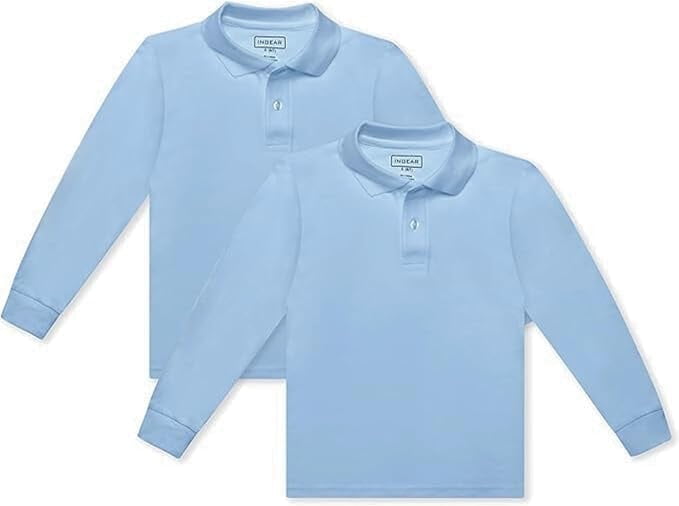 InGear Boys Long Sleeve Polo Shirt - Everyday, 2PK, S - Walmart.com
