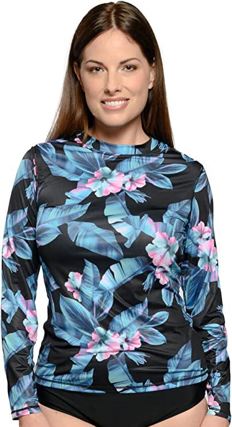 INGEAR Long Sleeve Rash Guard Sun Shirt Women Beach Coverup UV Sun ...