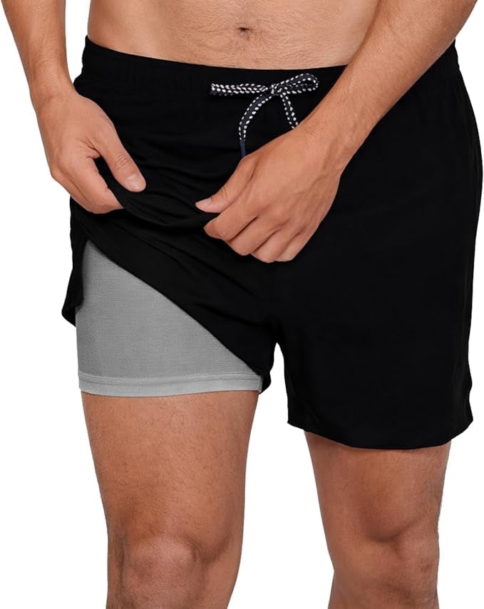 INGEAR Men's Swim Trunks Quick Dry Athletic Shorts with Boxer Lining ...