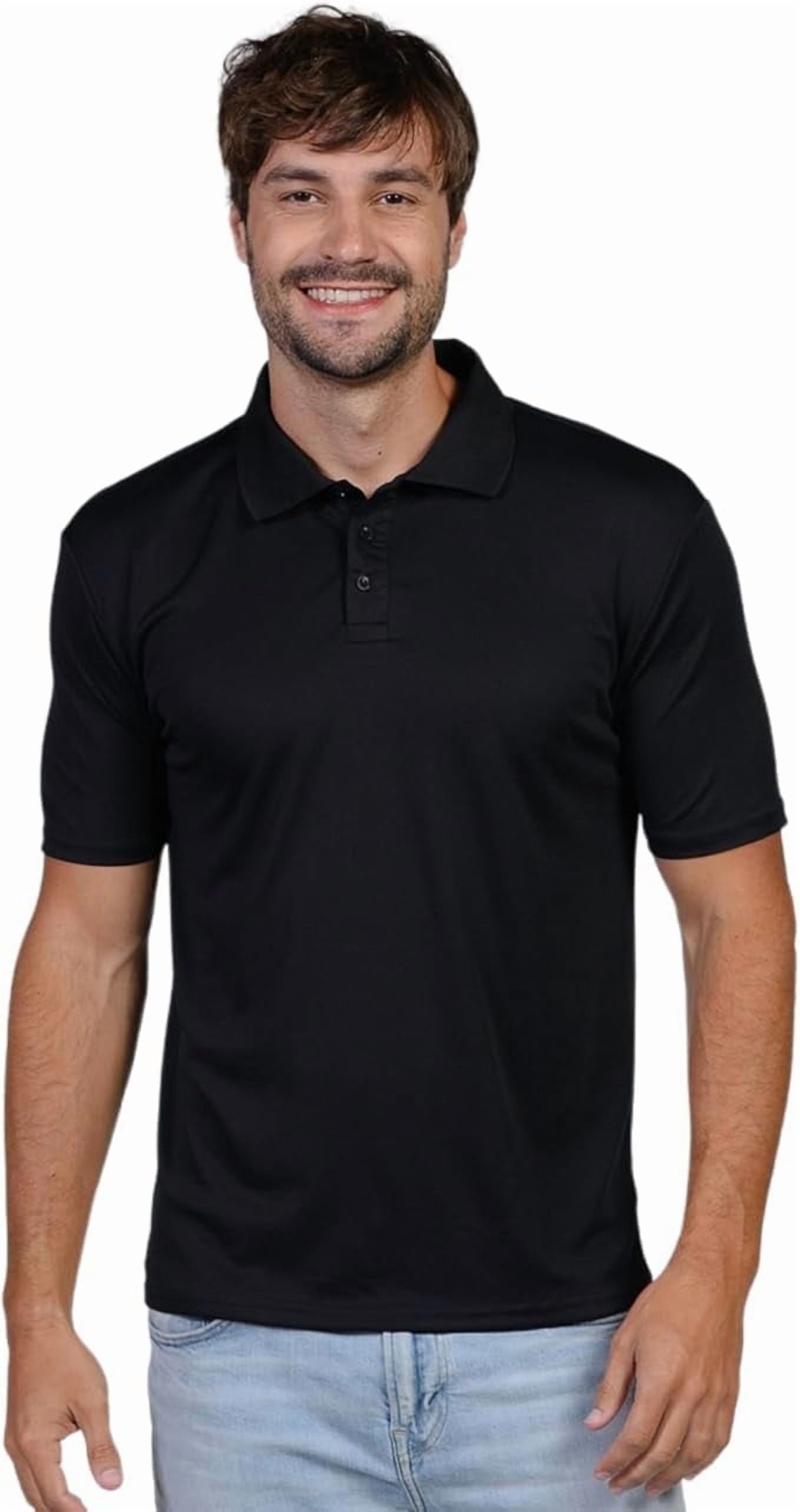 NGEAR Men's Short Sleeve Polo Shirt Black L - Walmart.com