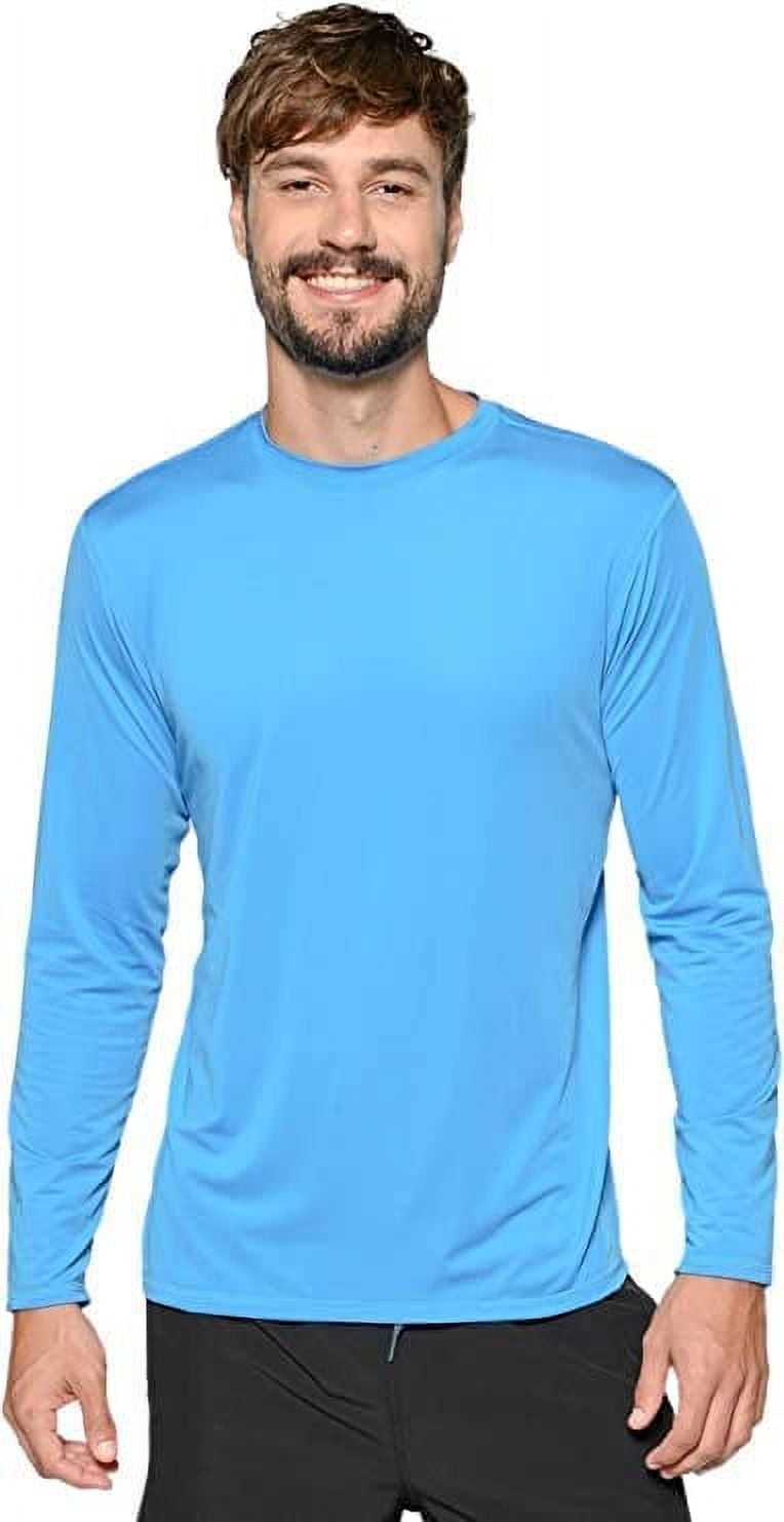INGEAR Mens UPF/UV Sun Protection Long Sleeve Swim Shirts, Rash Guard ...