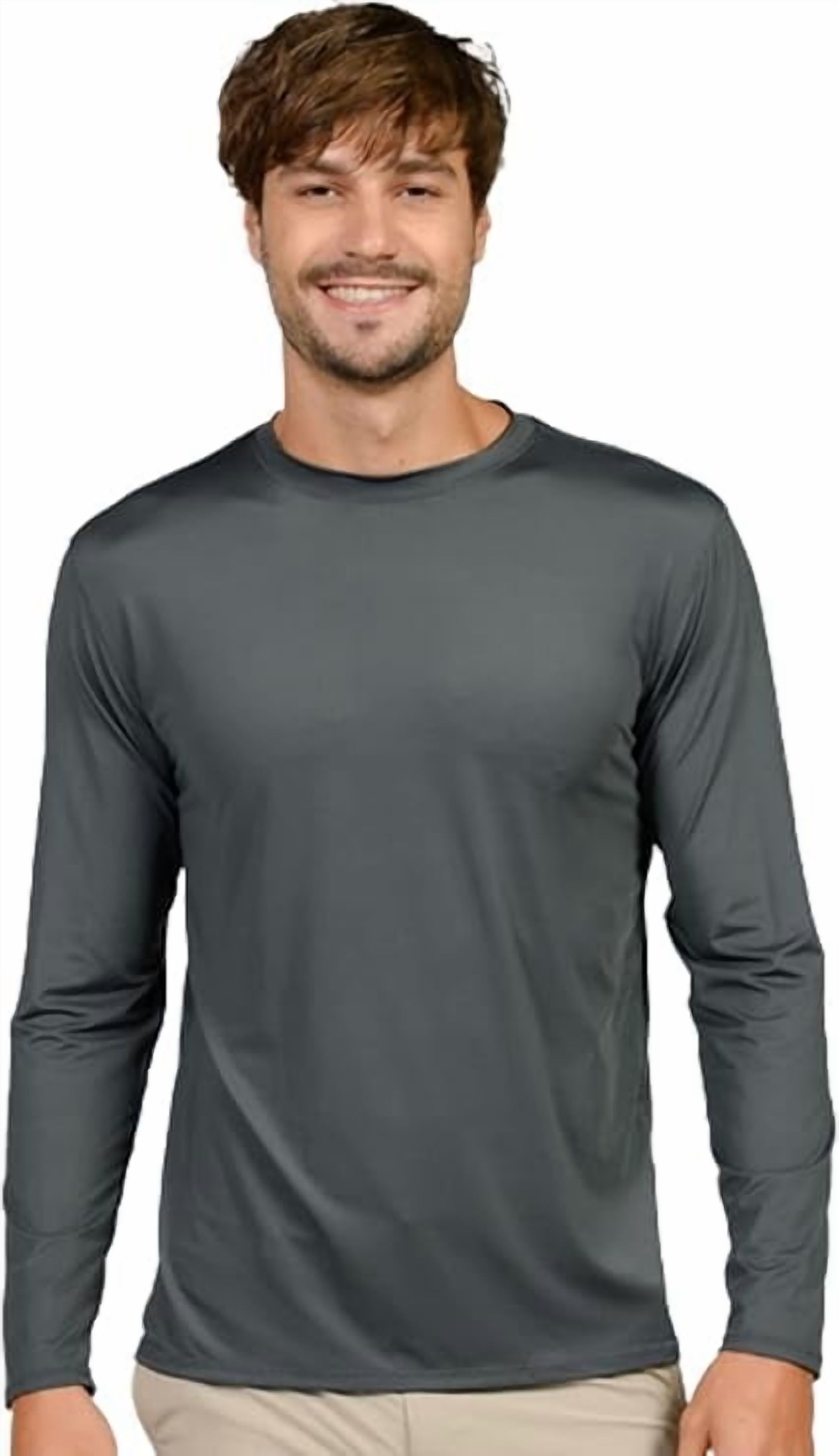 InGear Men's Long Sleeve Sun Shirts, UV Protection UPF 50, Rash Guard ...