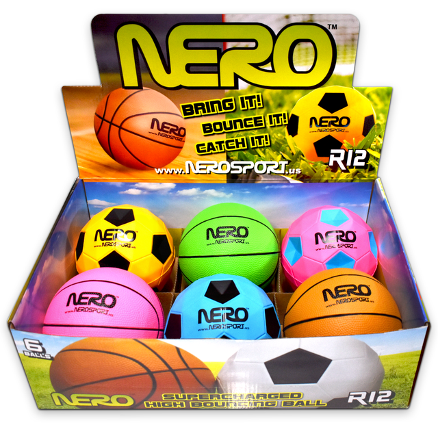 Nero Sport High Bouncing Children's Soccer and Basketball Set, Rubber ...