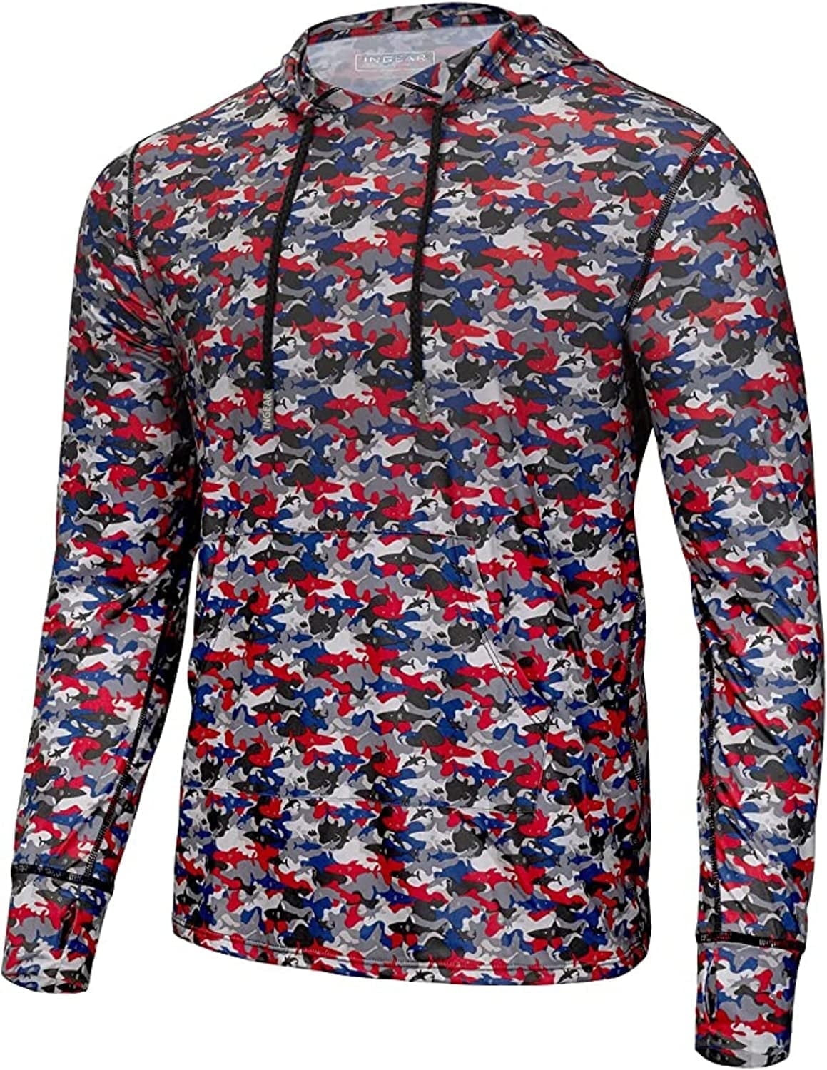 INGEAR Men's Lightweight SPF 50+ UV Protection Hoodie, Long Sleeve ...