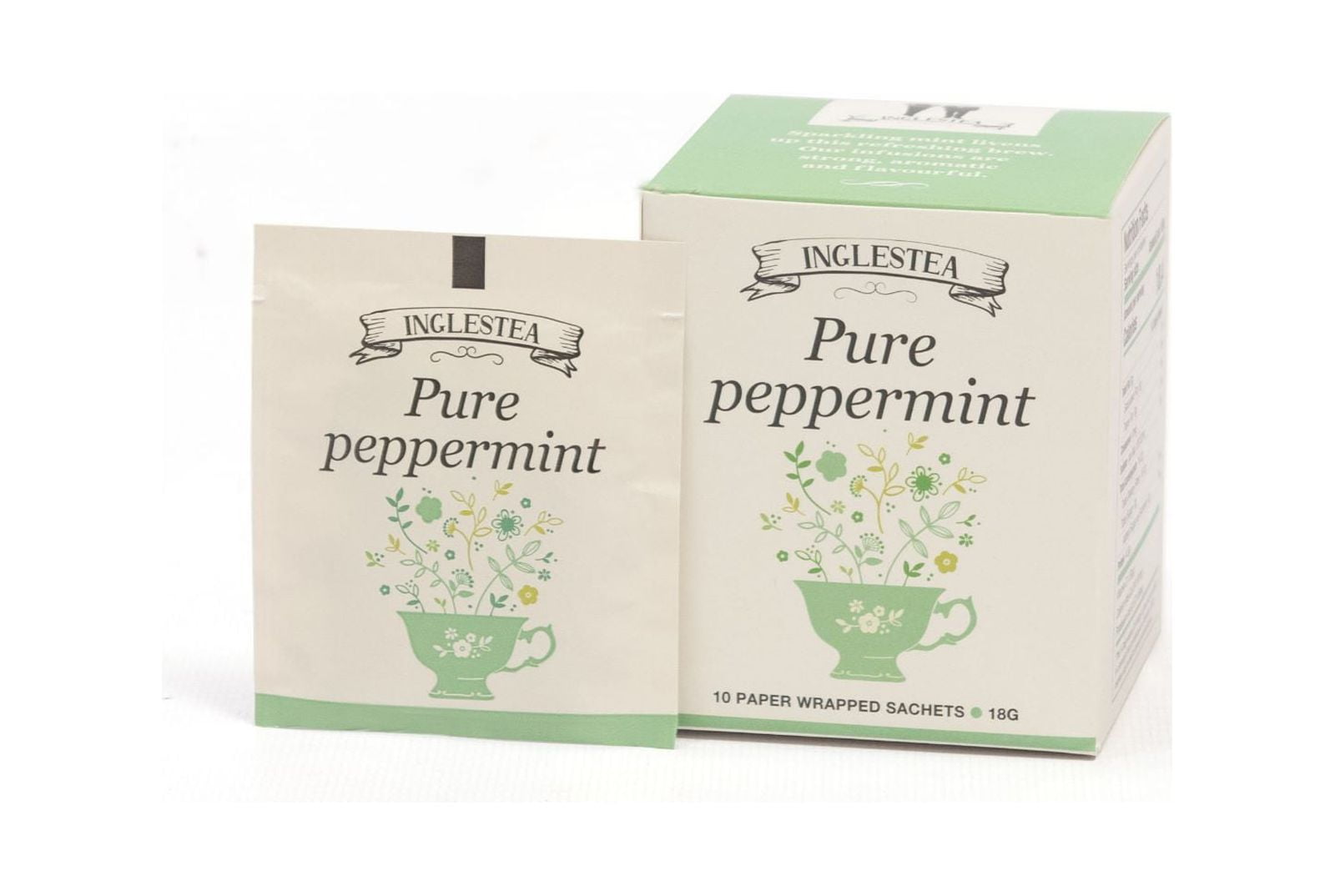 INGLESTEA Pure Mint Green Tea Bags - 100% Compostable - 100% Natural ...