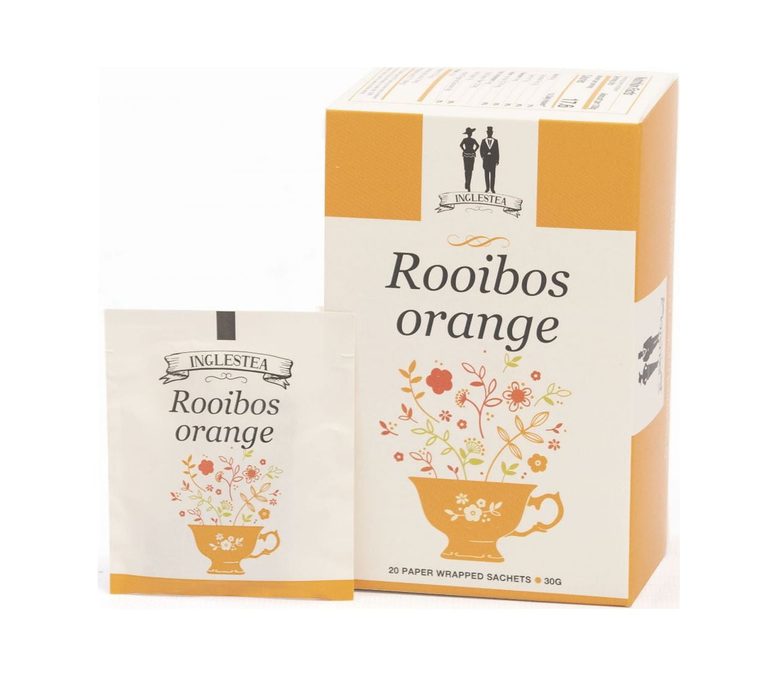 INGLESTEA Rooibos Tea Bags with Natural Orange Flavour - 100% Natural ...