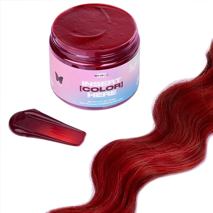 INH Semi Permanent Hair Color Ruby Red, Color Depositing Conditioner ...