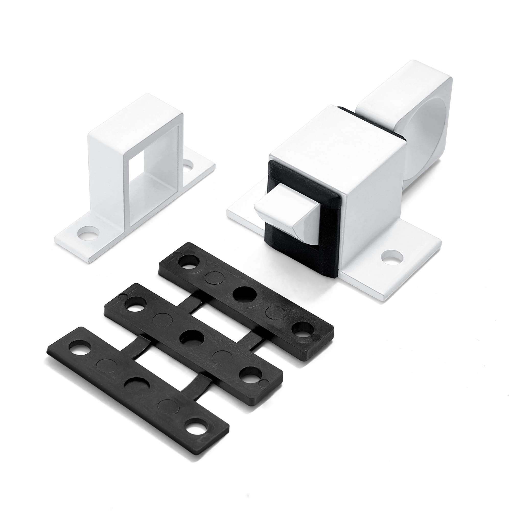 INIRET 2 Packs Spring Door Lock, White Self-Closing Gate Latch with ...