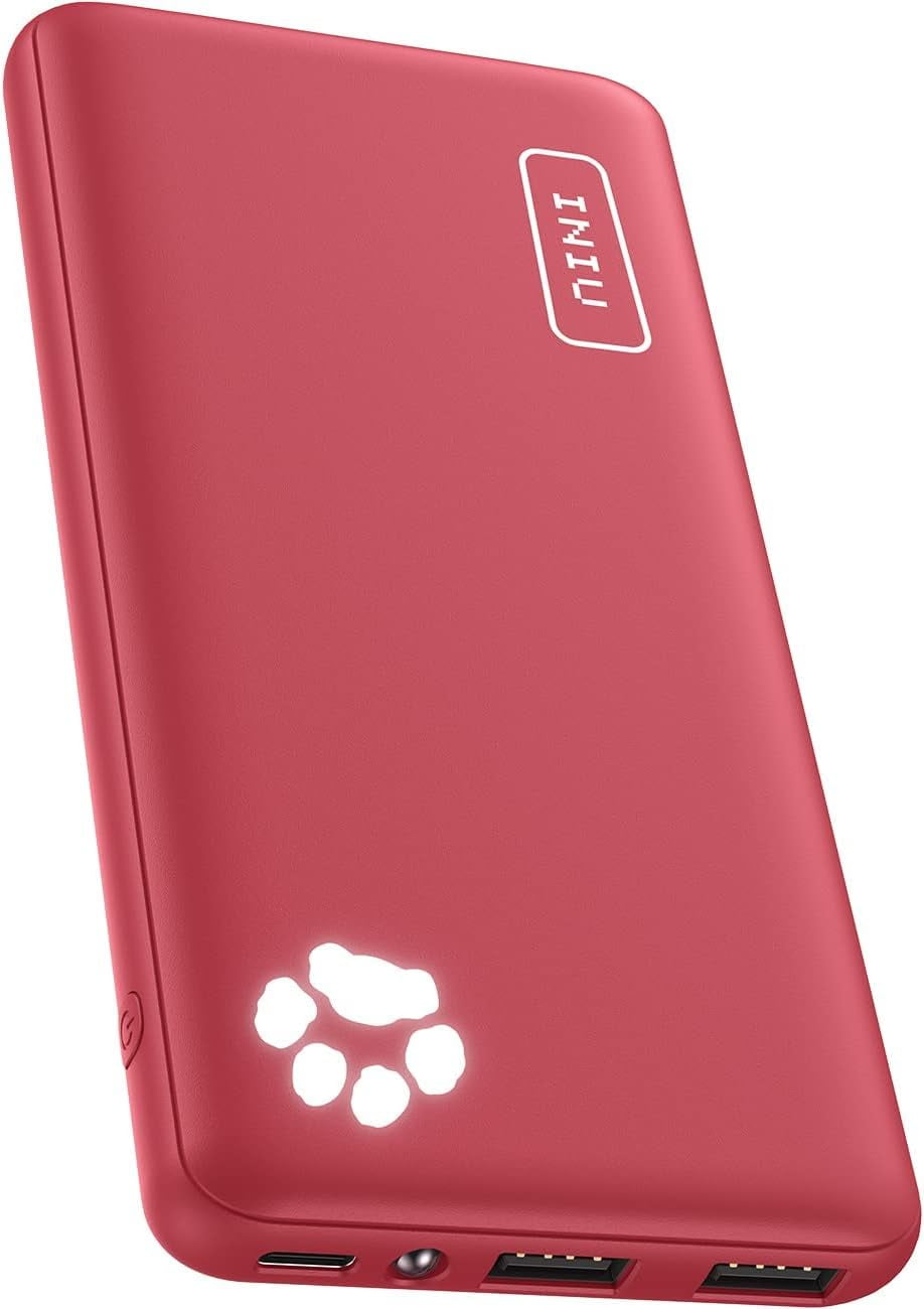INIU 10000mAh Power Bank,Slimmest 15W Portable Charger, USB C in&Out ...