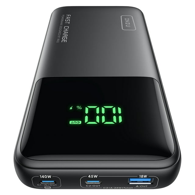 INIU 140W Power Bank, 27000mAh High Capacity Laptop Portable Charger ...