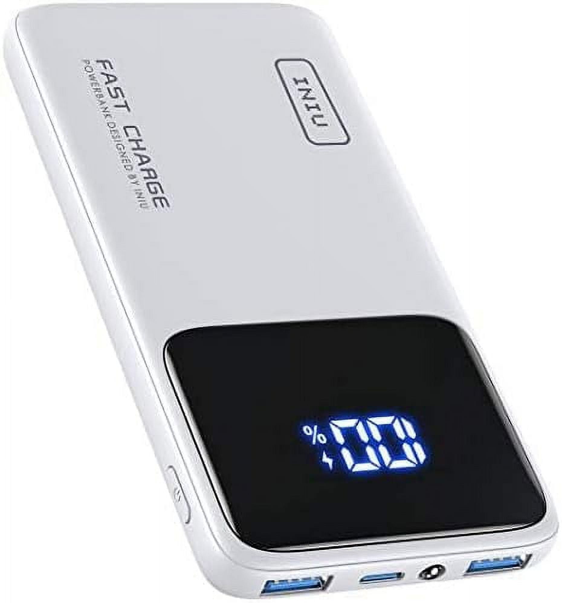 INIU Ultra-Slim Dual Port Battery Pack, 10500mAh Portable Power Bank ...