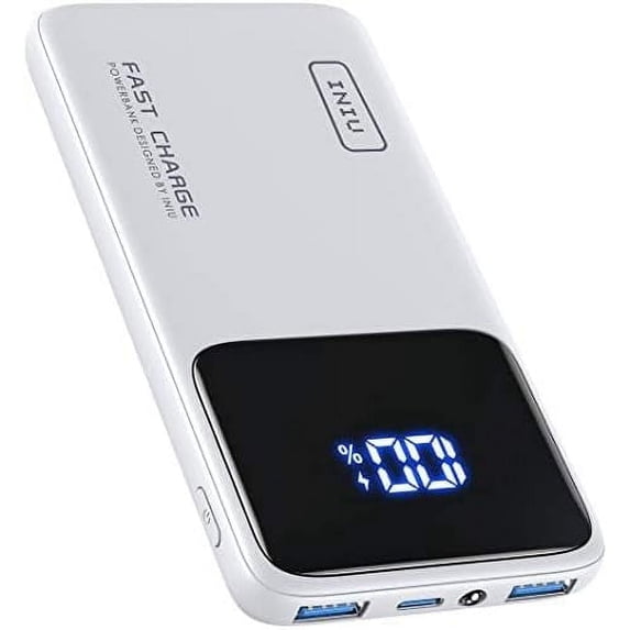 INIU Ultra-Slim Dual Port Battery Pack, 10500mAh Portable Power Bank ...